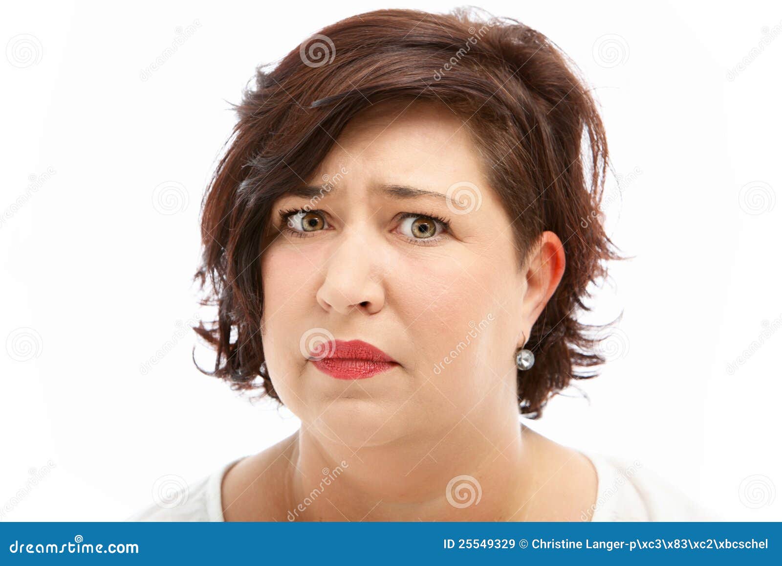 Anxious worried woman stock image. Image of unease, person - 25549329