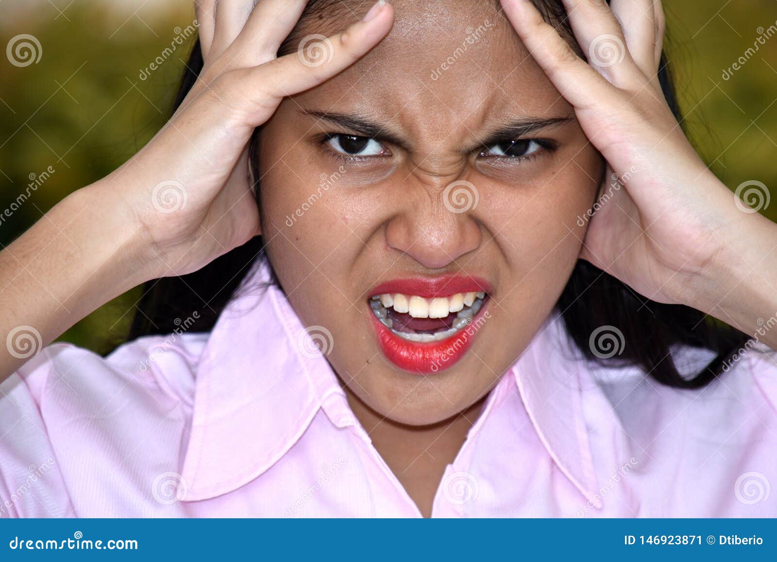 An Anxious Young Girl stock image. Image of young, stressful - 146923871