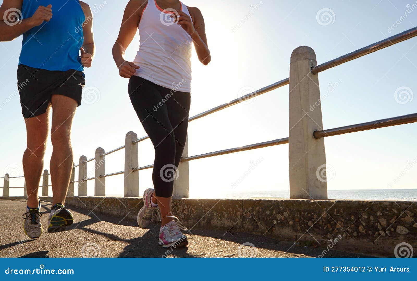 Any Exercise is Better Than No Exercise. Two People Jogging on the ...