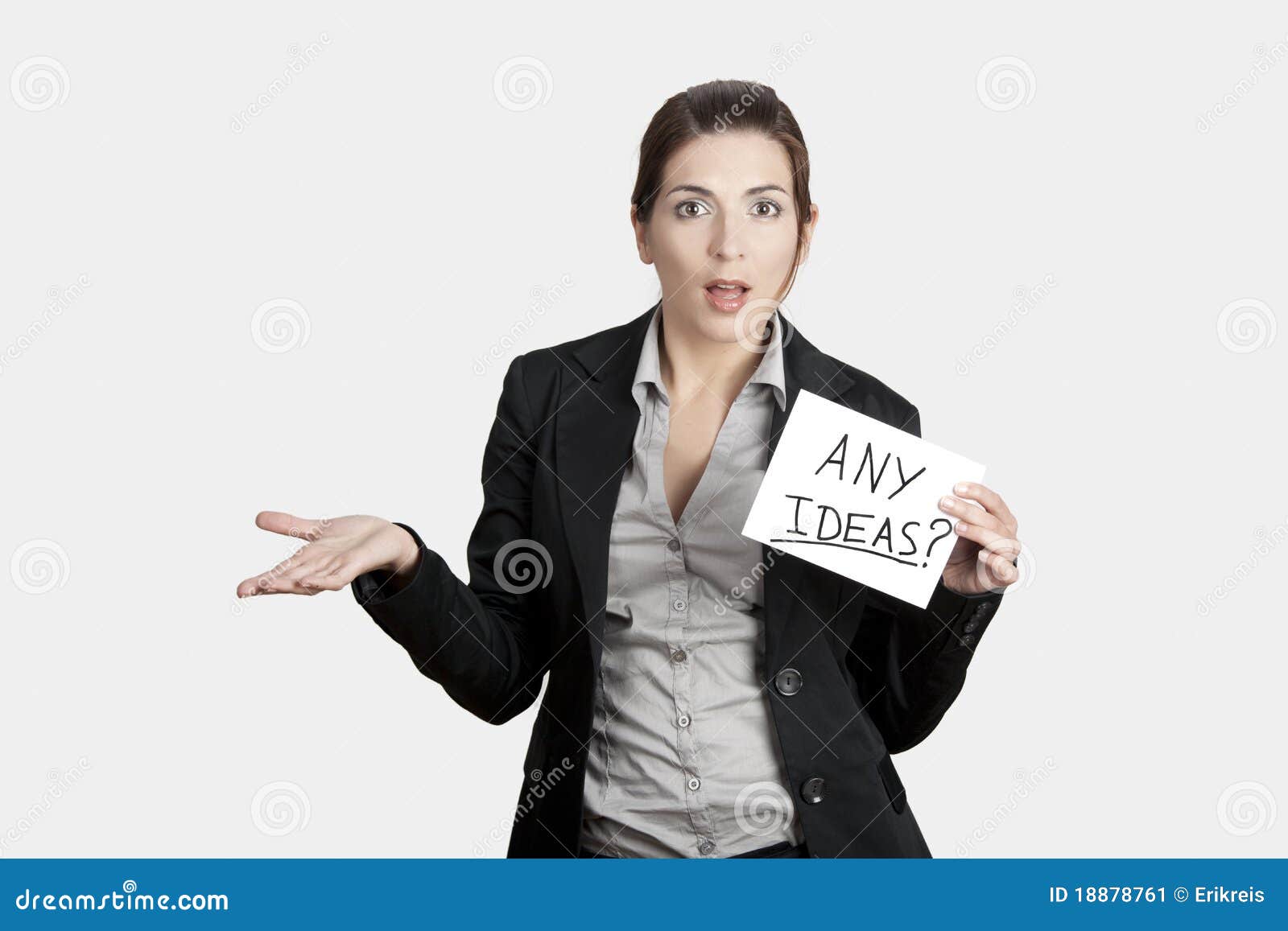 Any Ideas??? stock image. Image of message, gray, doubt - 18878761