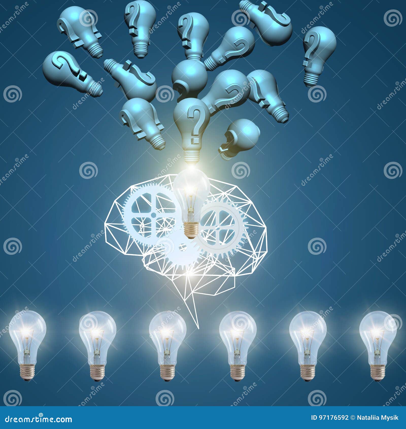 Any Issues are Resolved in the Brain . Stock Illustration ...