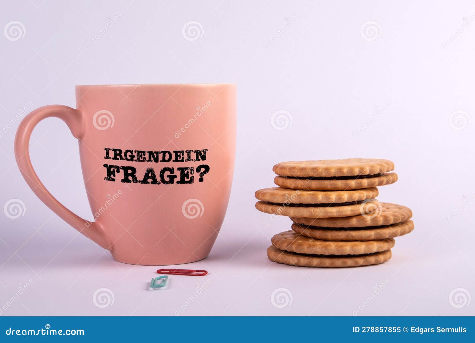 Any Question in German. Coffee Mug with Text on a White Background ...