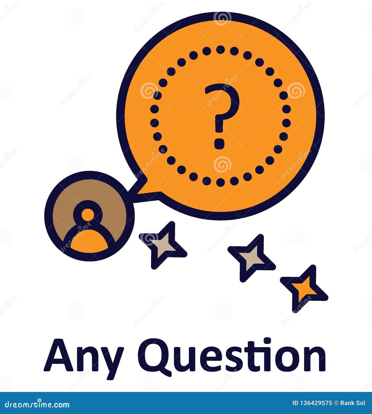 Any Question Isolated Vector Icon that Can Easily Modified or Edit ...