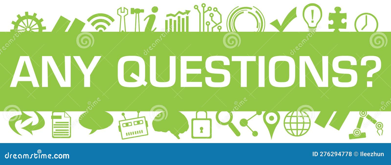 Any Questions Blue Box Technology Symbols Up Down Stock Illustration ...