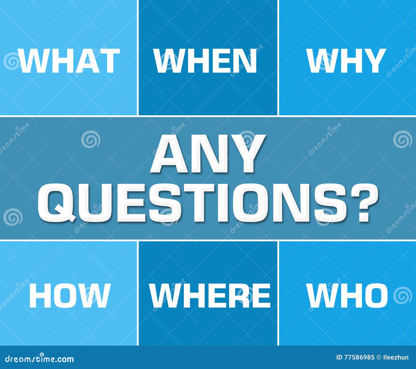 Any Questions Blue Grid stock illustration. Illustration of query ...