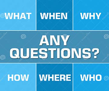 Any Questions Blue Grid stock illustration. Illustration of query ...