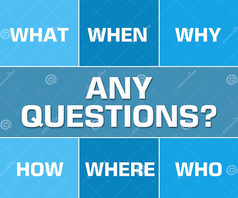 Any Questions Blue Grid stock illustration. Illustration of query ...