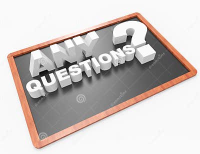 Any Questions Concept on Blackboard Stock Illustration - Illustration ...