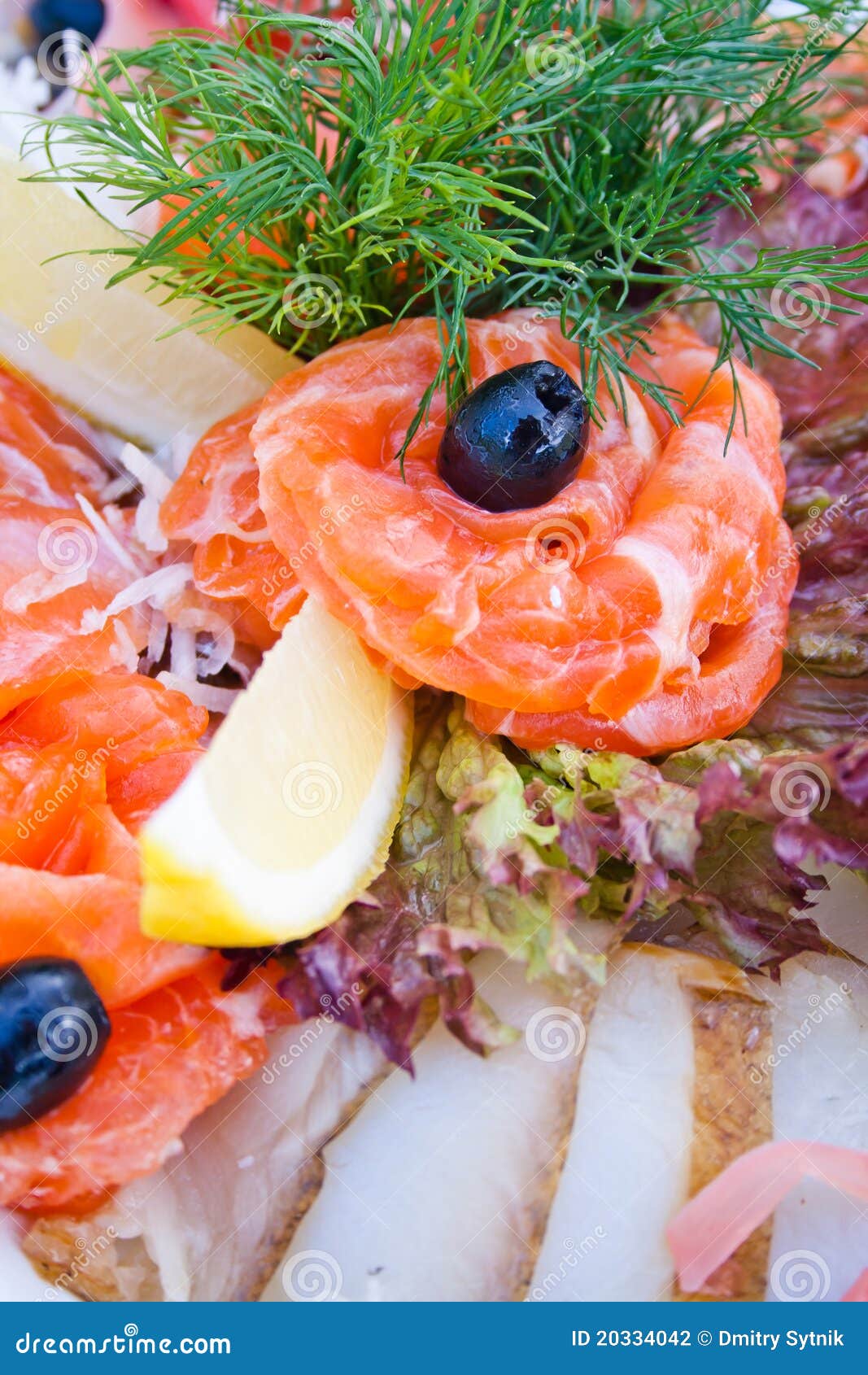 Any Sliced Fish for Banquet Stock Photo - Image of fresh, colorful ...