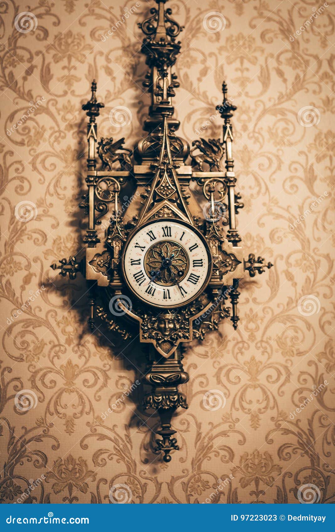 Old Clock In Art Retro Vingtage Background Royalty-Free Stock Image ...