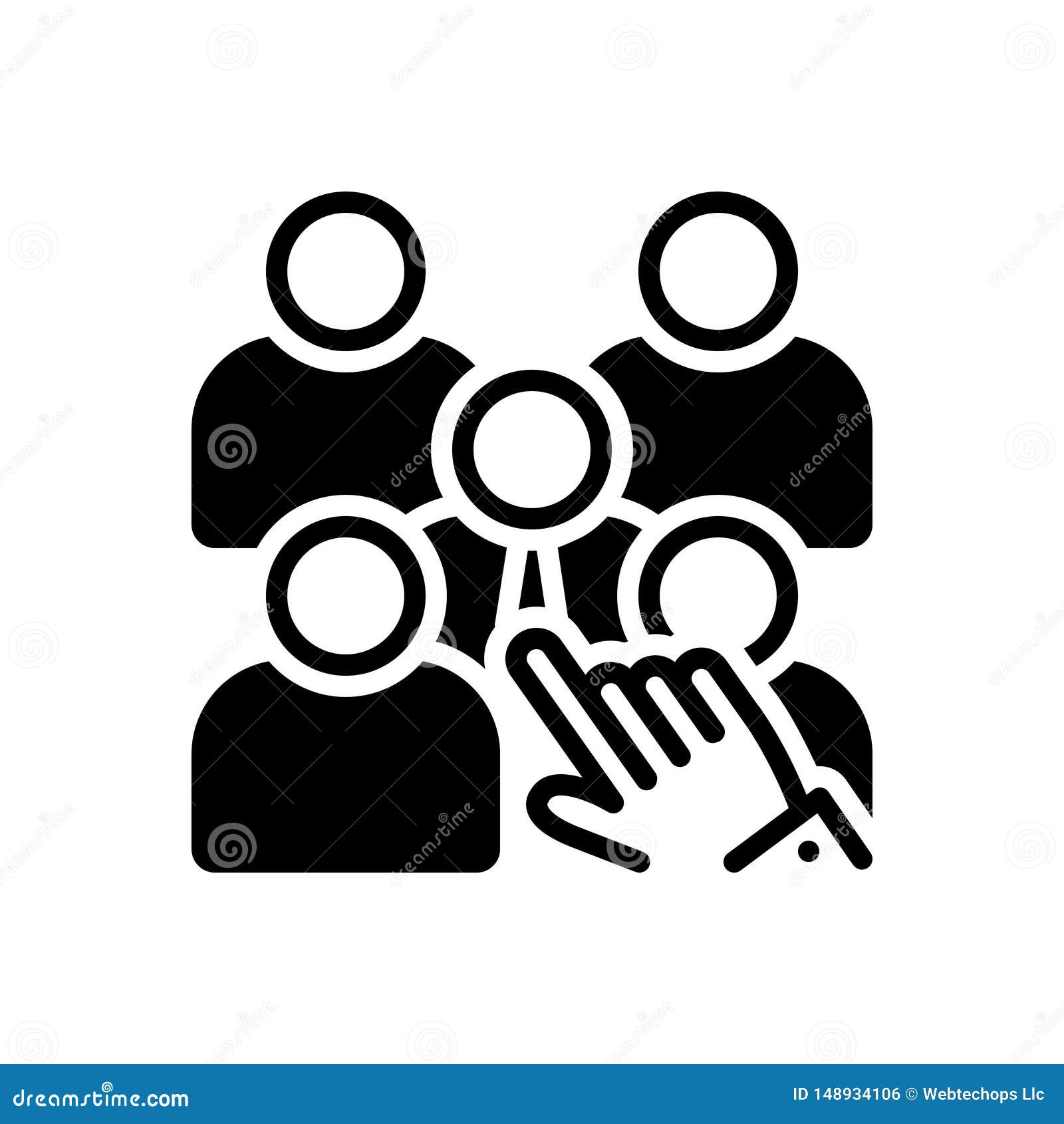 Black Solid Icon for Anyone, Person and Someone Stock Vector ...