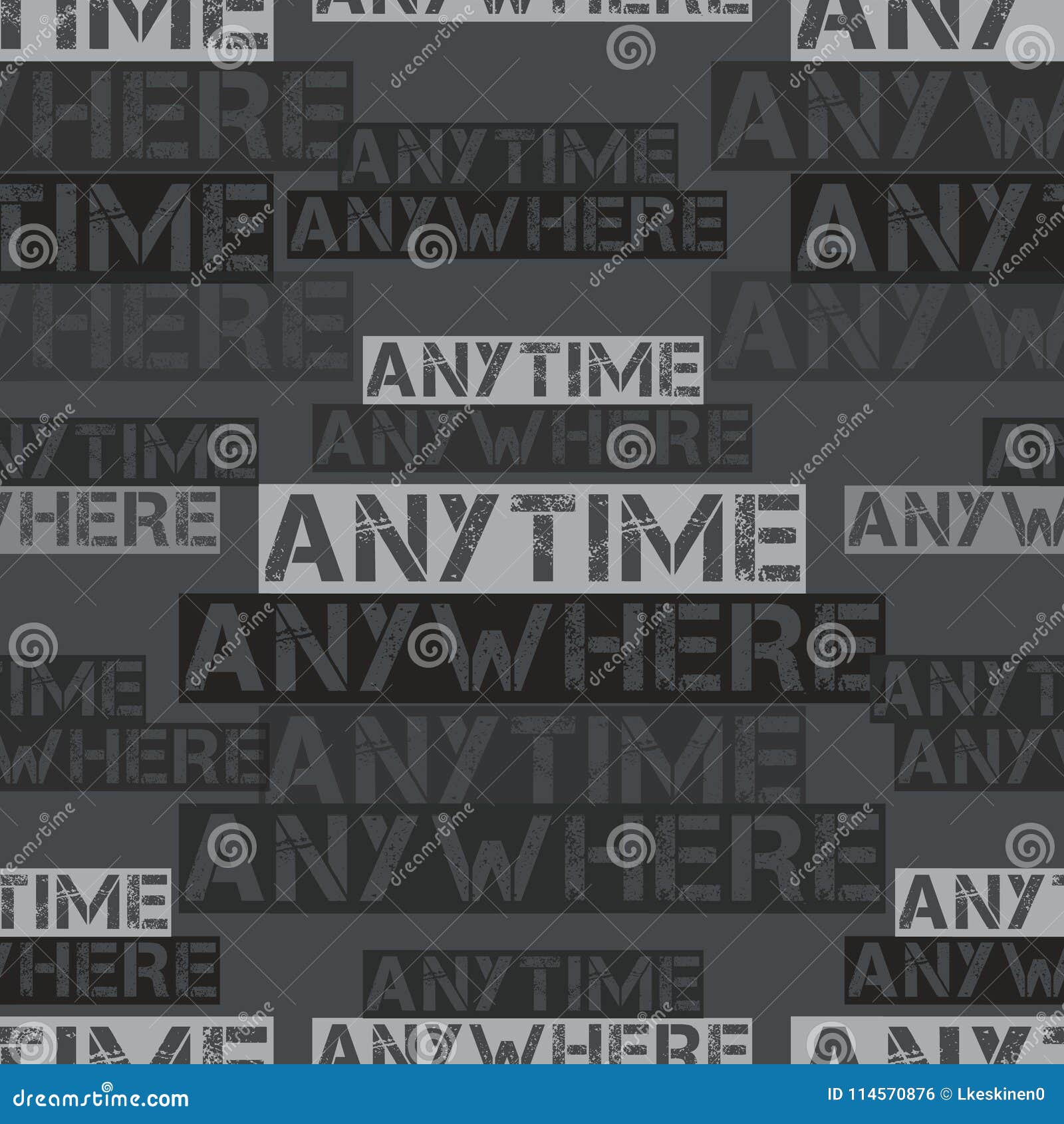 Anytime anywhere pattern stock vector. Illustration of consistently ...