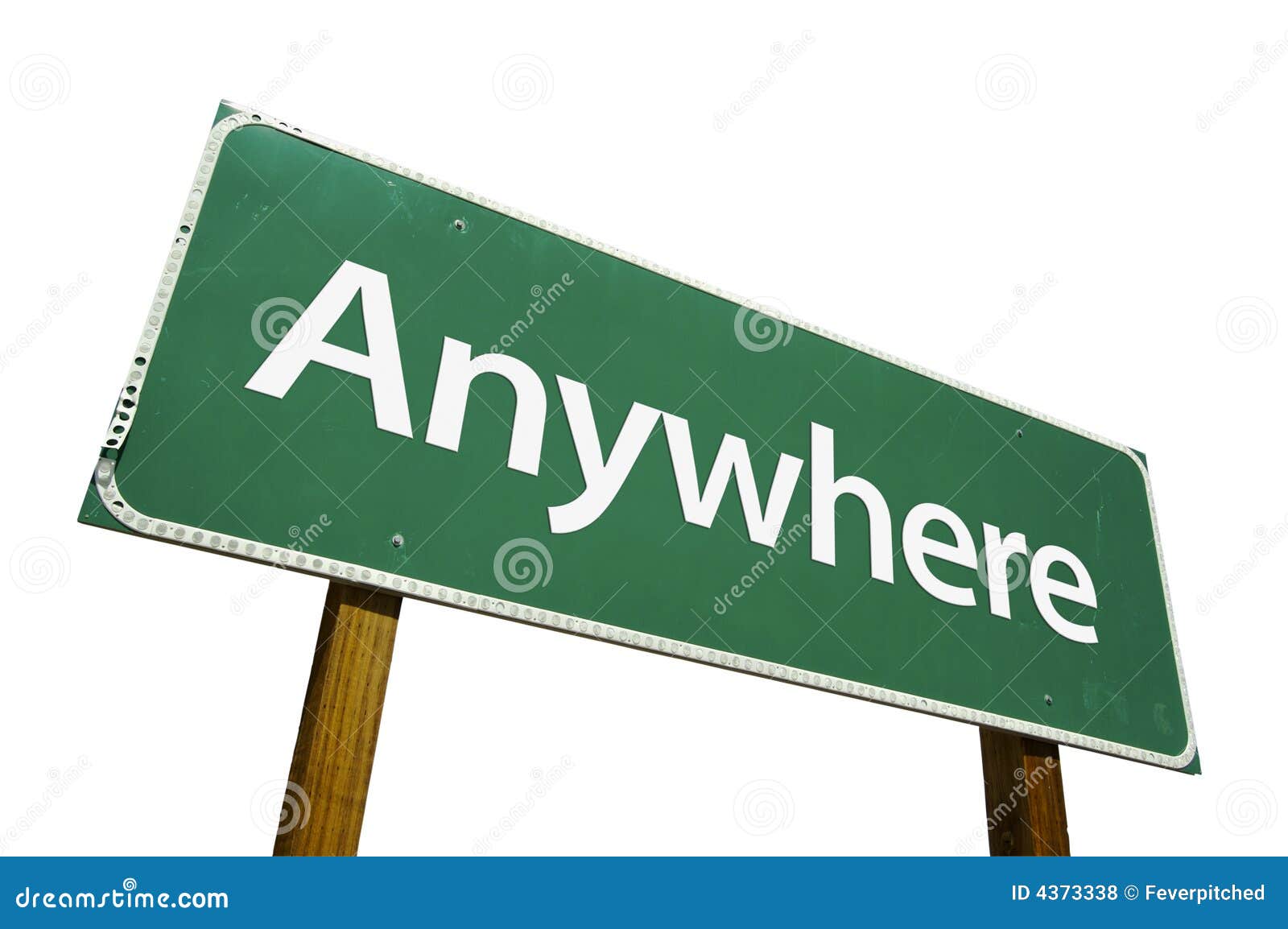 Anywhere road sign stock photo. Image of abstract, escape - 4373338