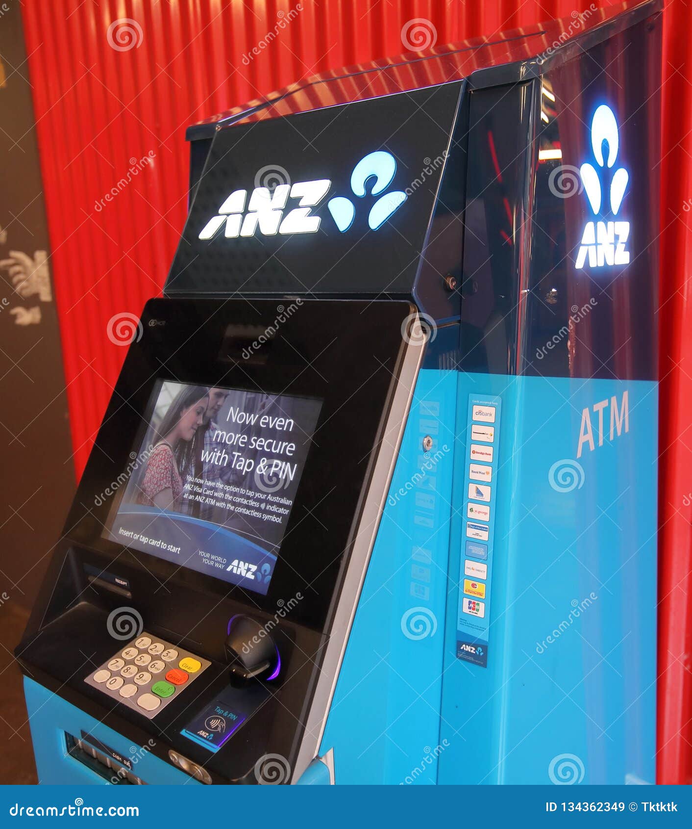 ANZ bank ATM Australia editorial stock image. Image of business - 134362349
