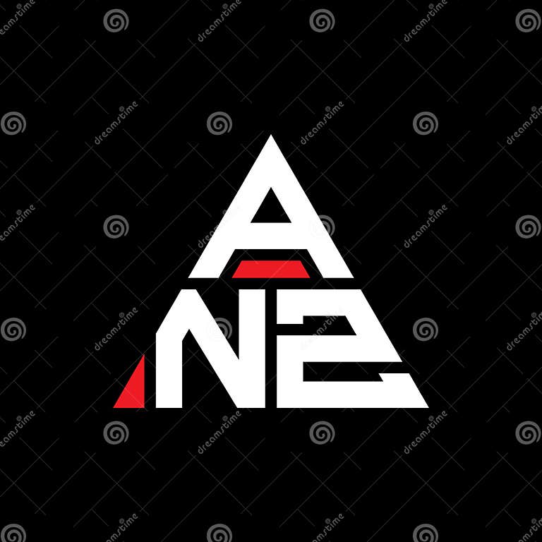ANZ Triangle Letter Logo Design with Triangle Shape. ANZ Triangle Logo ...