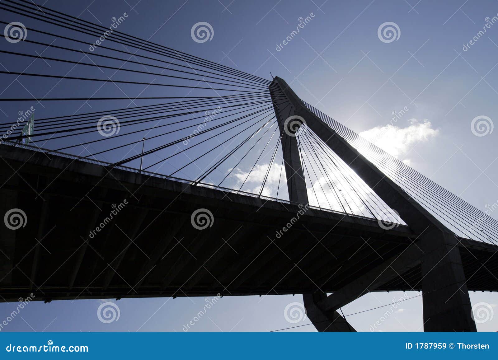 Anzac Bridge editorial stock image. Image of cloud, pylon - 1787959