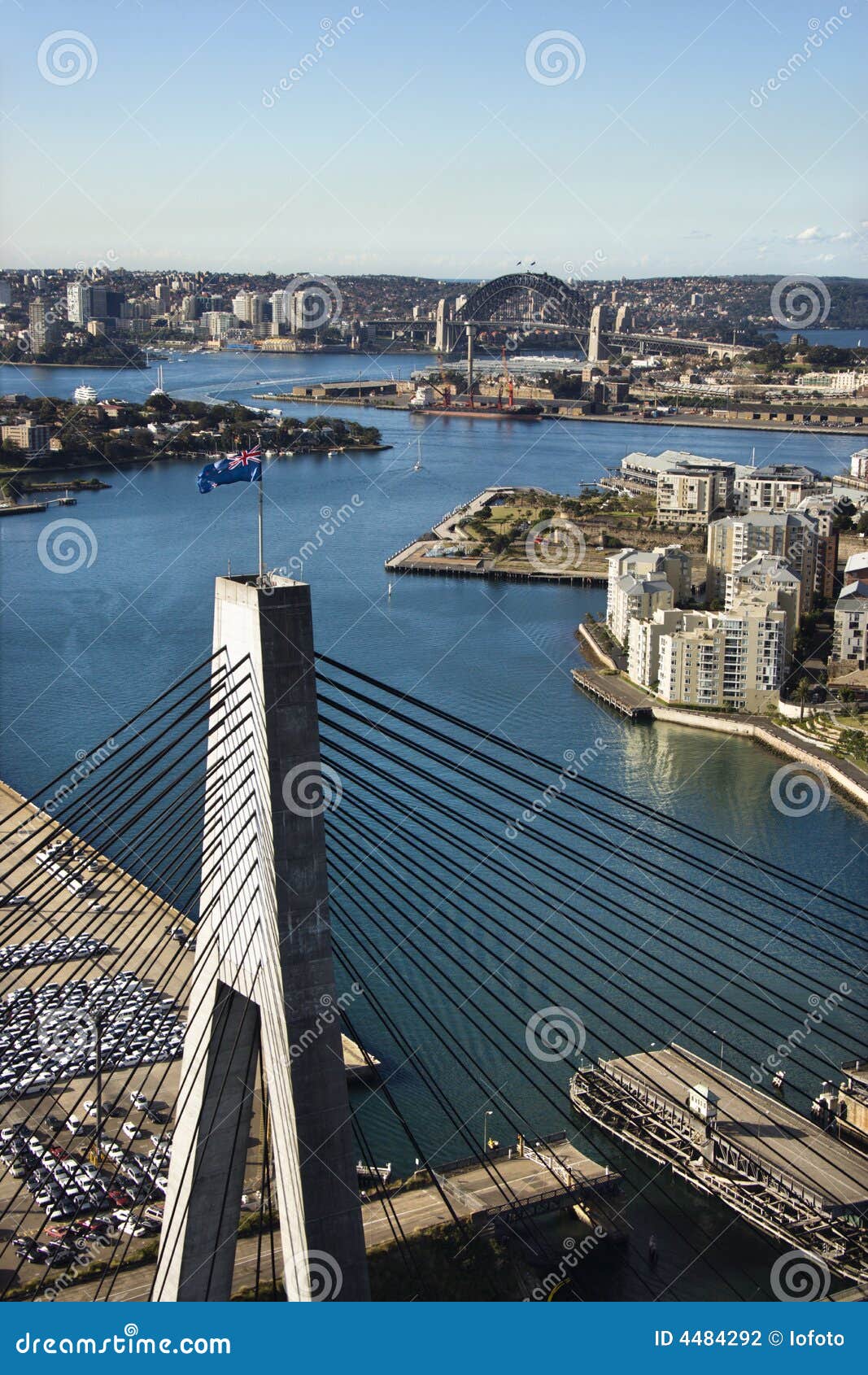 Anzac Bridge, Australia. stock photo. Image of landmark - 4484292