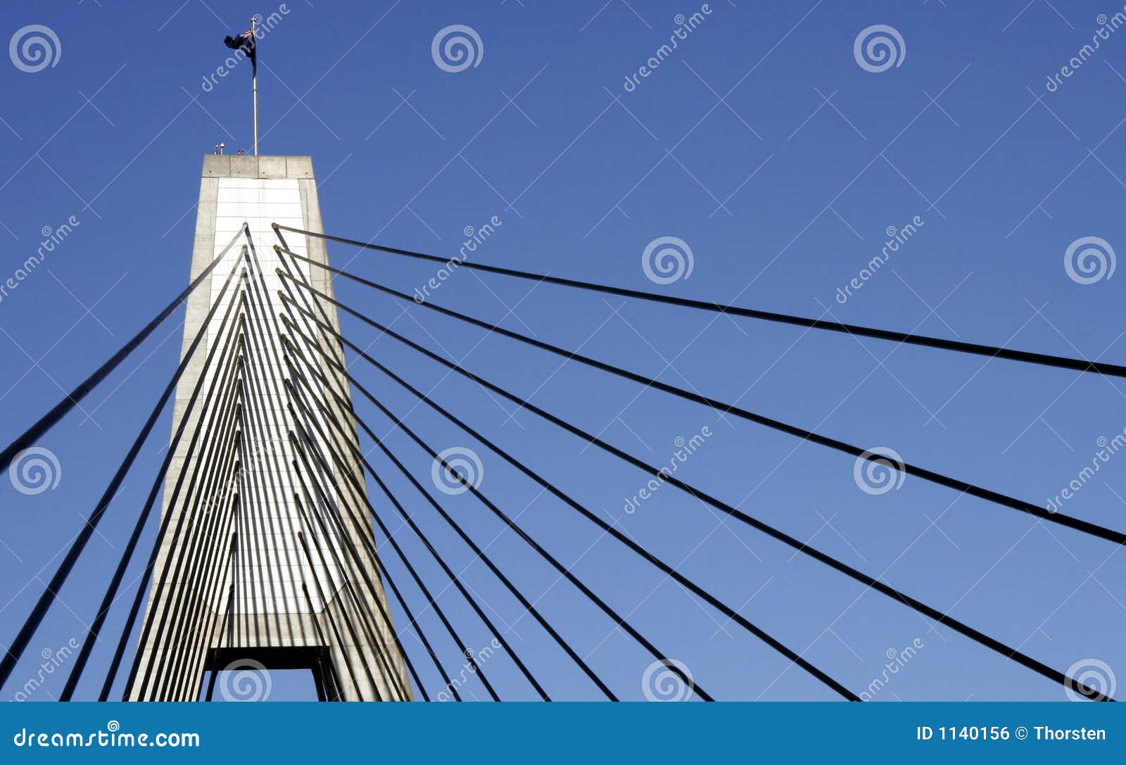 Anzac Bridge Pylon stock photo. Image of architecture - 1140156
