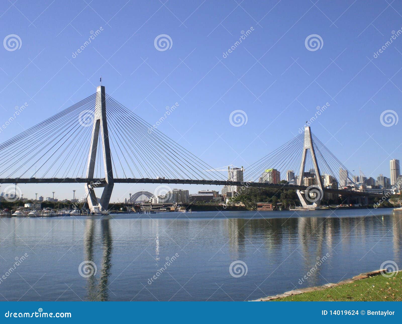 Anzac Bridge & Sydney CBD Editorial Stock Image - Image of sydney ...