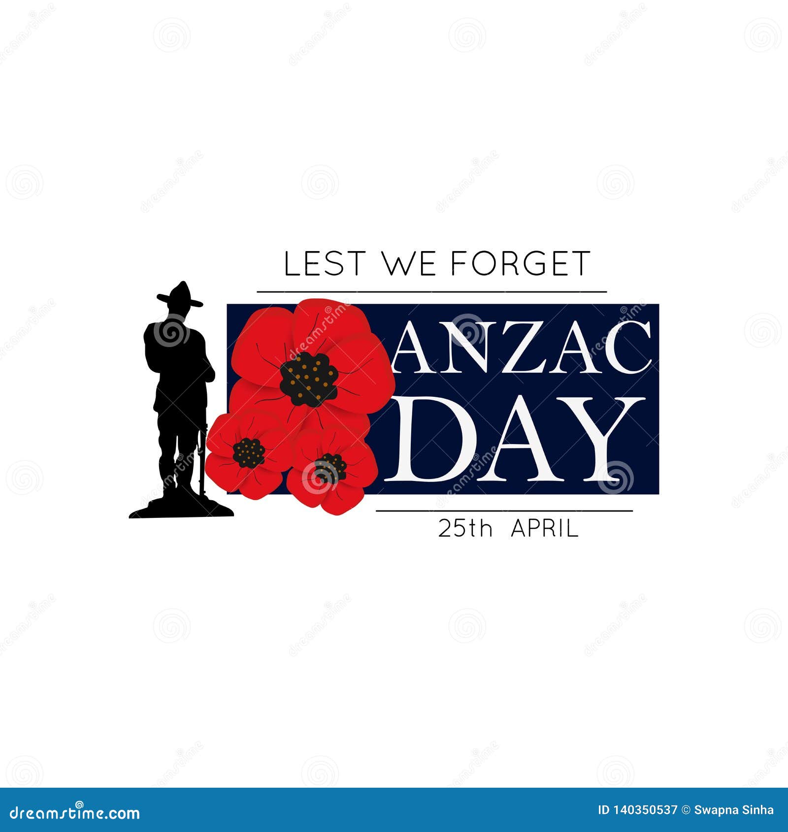 Decorative Paper Poppy for Anzac Day Stock Illustration - Illustration ...