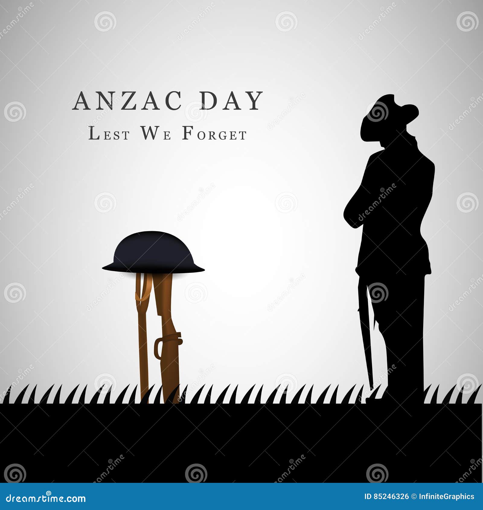 Anzac Day background stock vector. Illustration of elements - 85246326