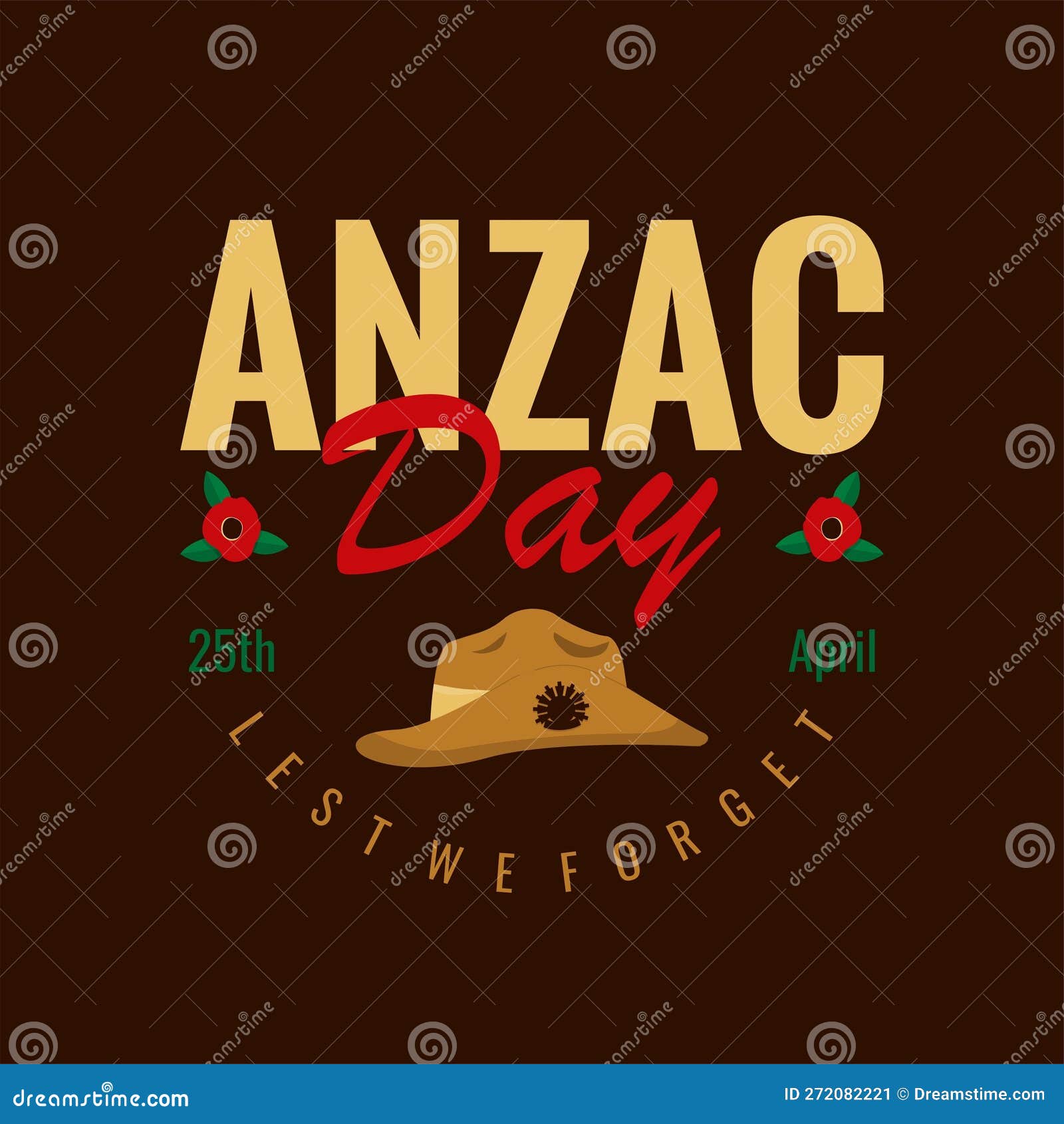 Anzac Day Banner Template Vector Stock Stock Illustration ...
