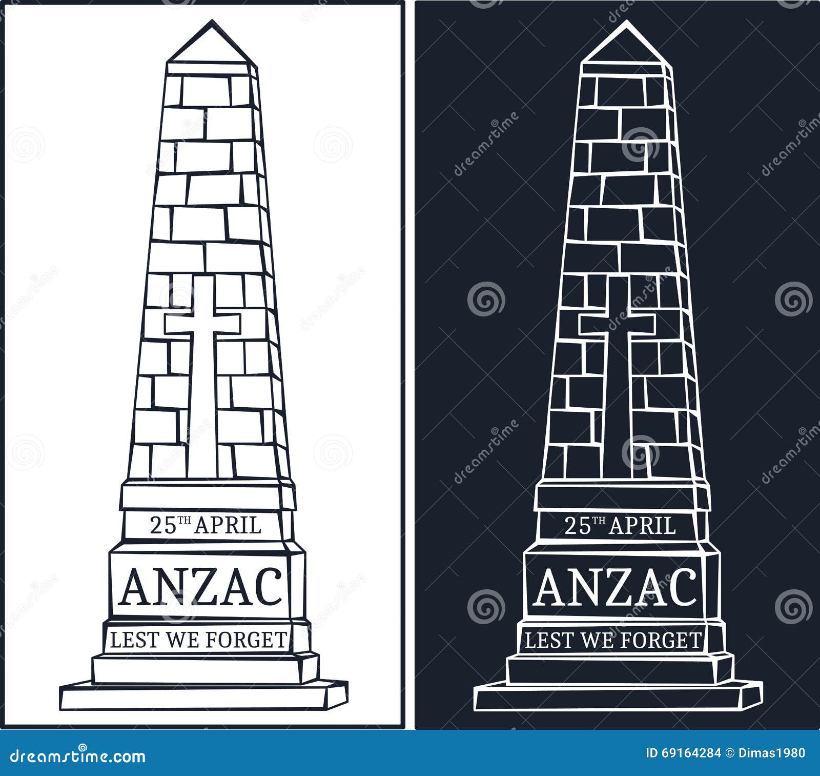 Anzac day. Greeting card stock illustration. Illustration of cross ...