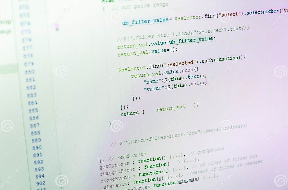 Anzeigen Des Programmcodes Auf Computer Stockbild - Bild von anzeigen ...