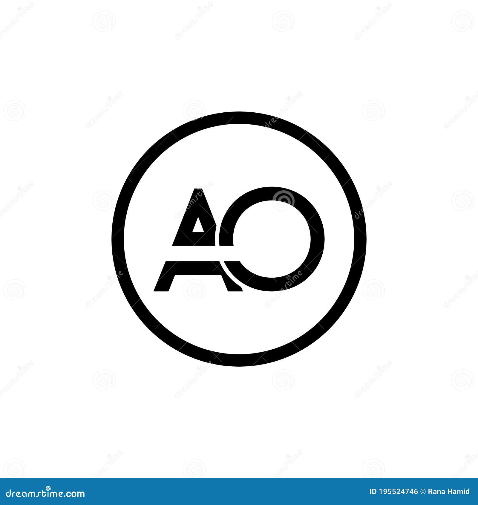 AO Logo Design Business Typography Vector Template. Creative Linked ...