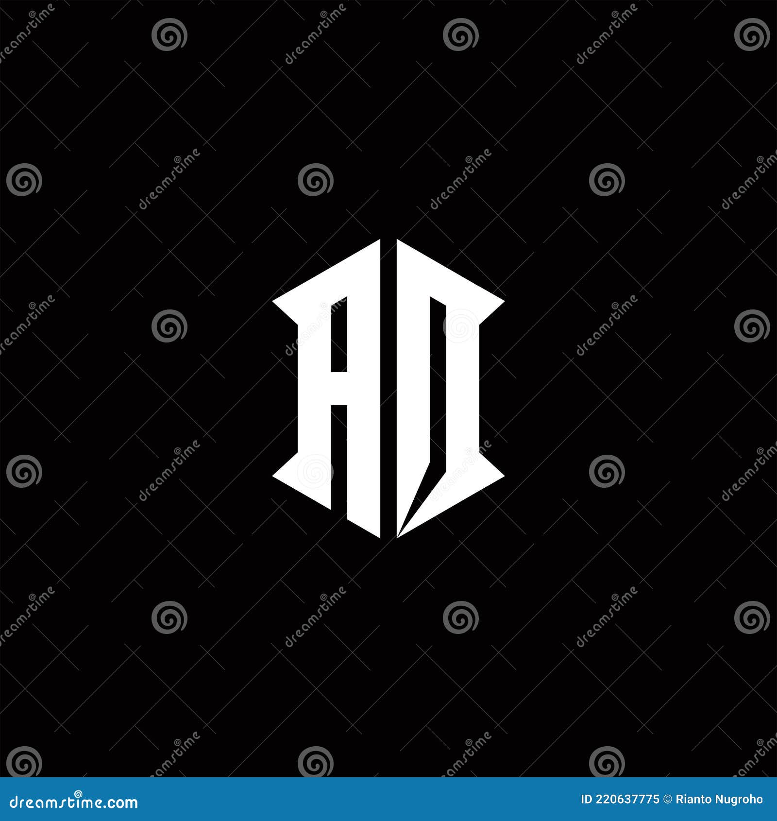 AO Logo Monogram with Shield Shape Designs Template Stock Vector ...