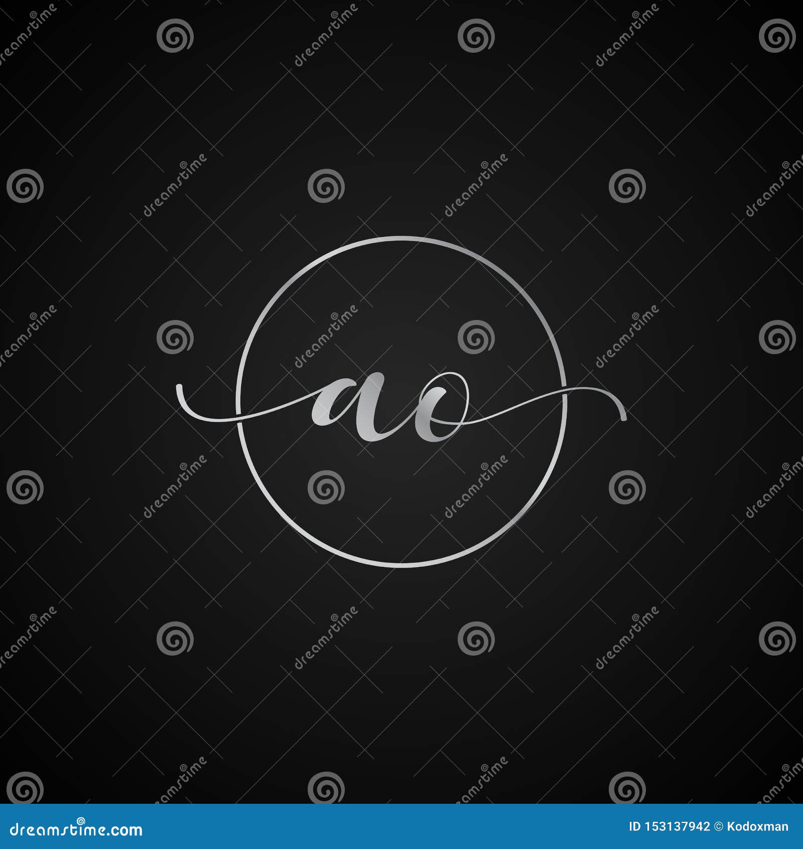 AO Modern Unique Initial Letter Elegant Logo Template Vector Creative ...