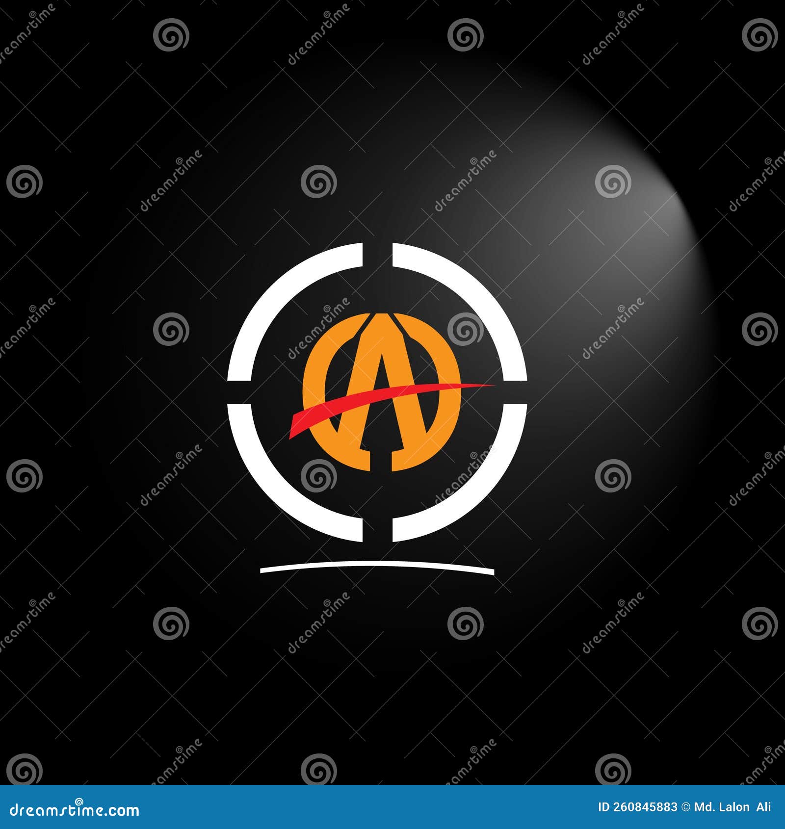 AO Text Logo Design stock vector. Illustration of design - 260845883