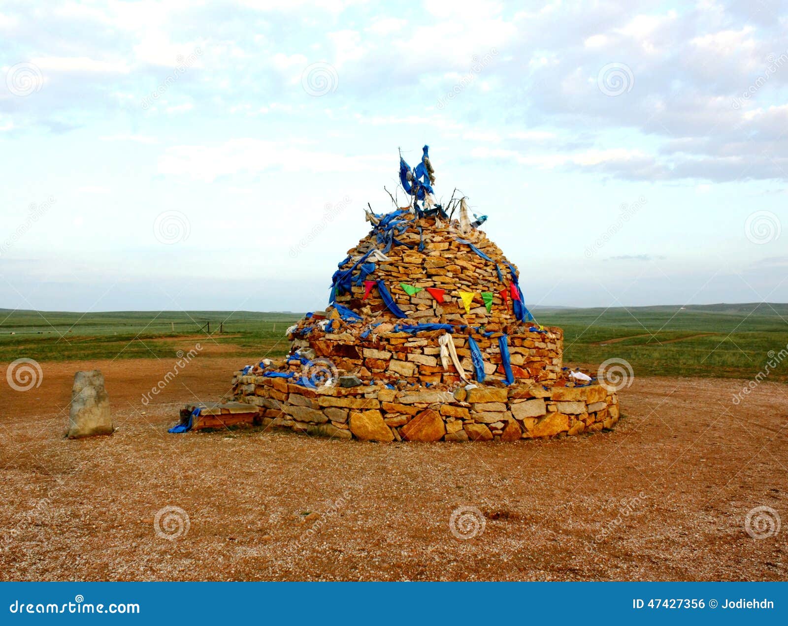 Aobao, Ovoo, Oboo, in Inner Mongolia Stock Photo - Image of prayers ...