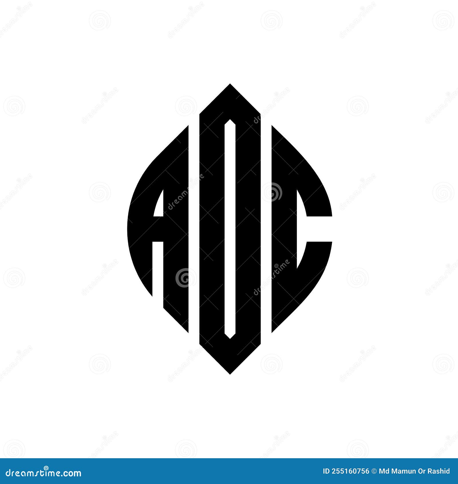 AOC Circle Letter Logo Design with Circle and Ellipse Shape. AOC ...