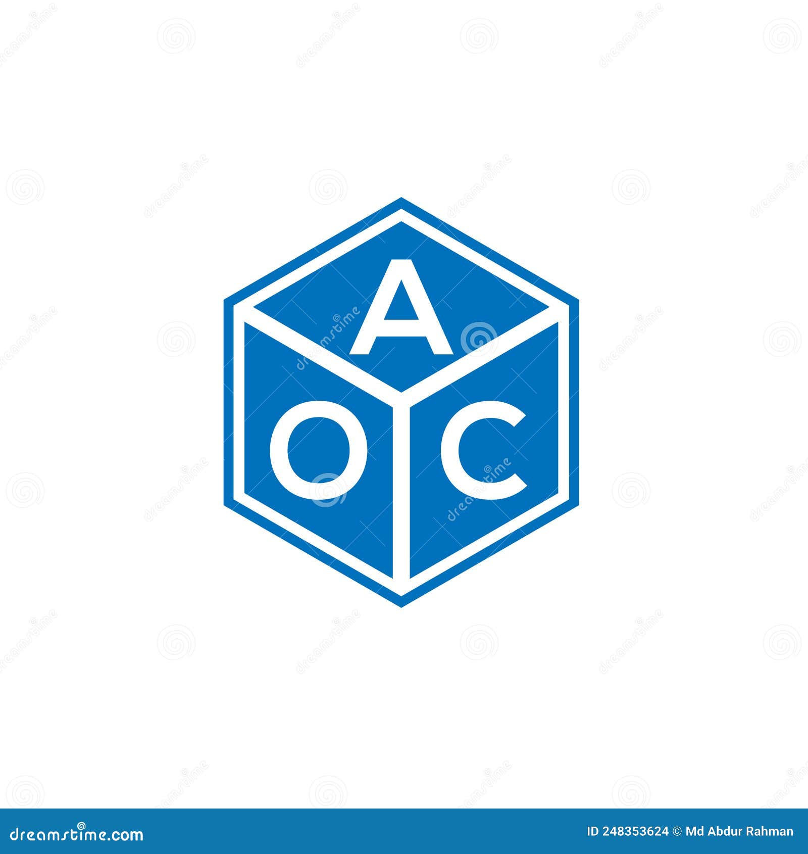 AOC Letter Logo Design On Black Background. AOC Creative Initials ...