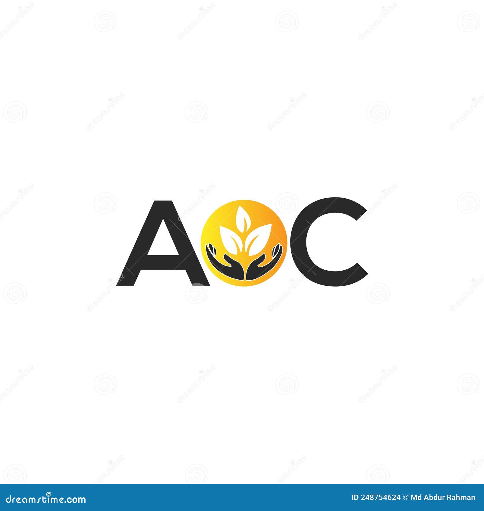 AOC Letter Logo Design On WHITE Background. AOC Creative Initials ...