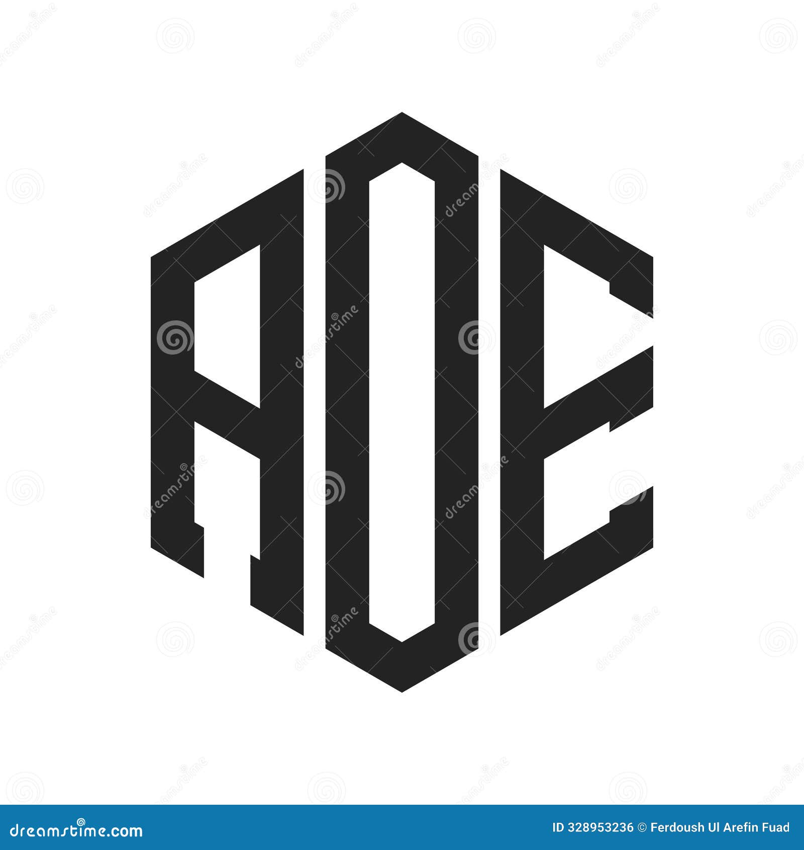 AOE Logo Design. Initial Letter AOE Monogram Logo Using Hexagon Shape ...