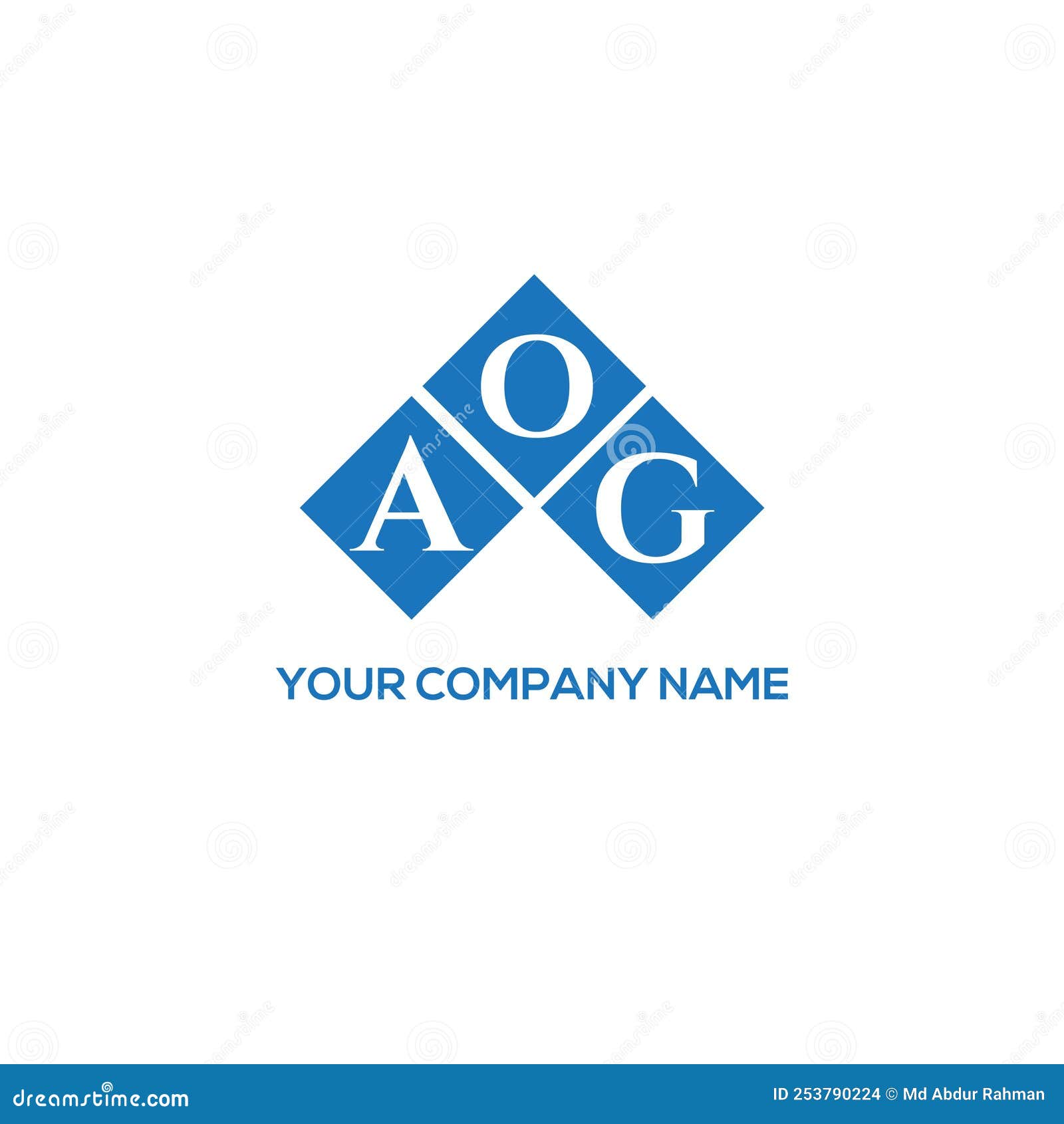 AOG Letter Logo Design on WHITE Background. AOG Creative Initials ...