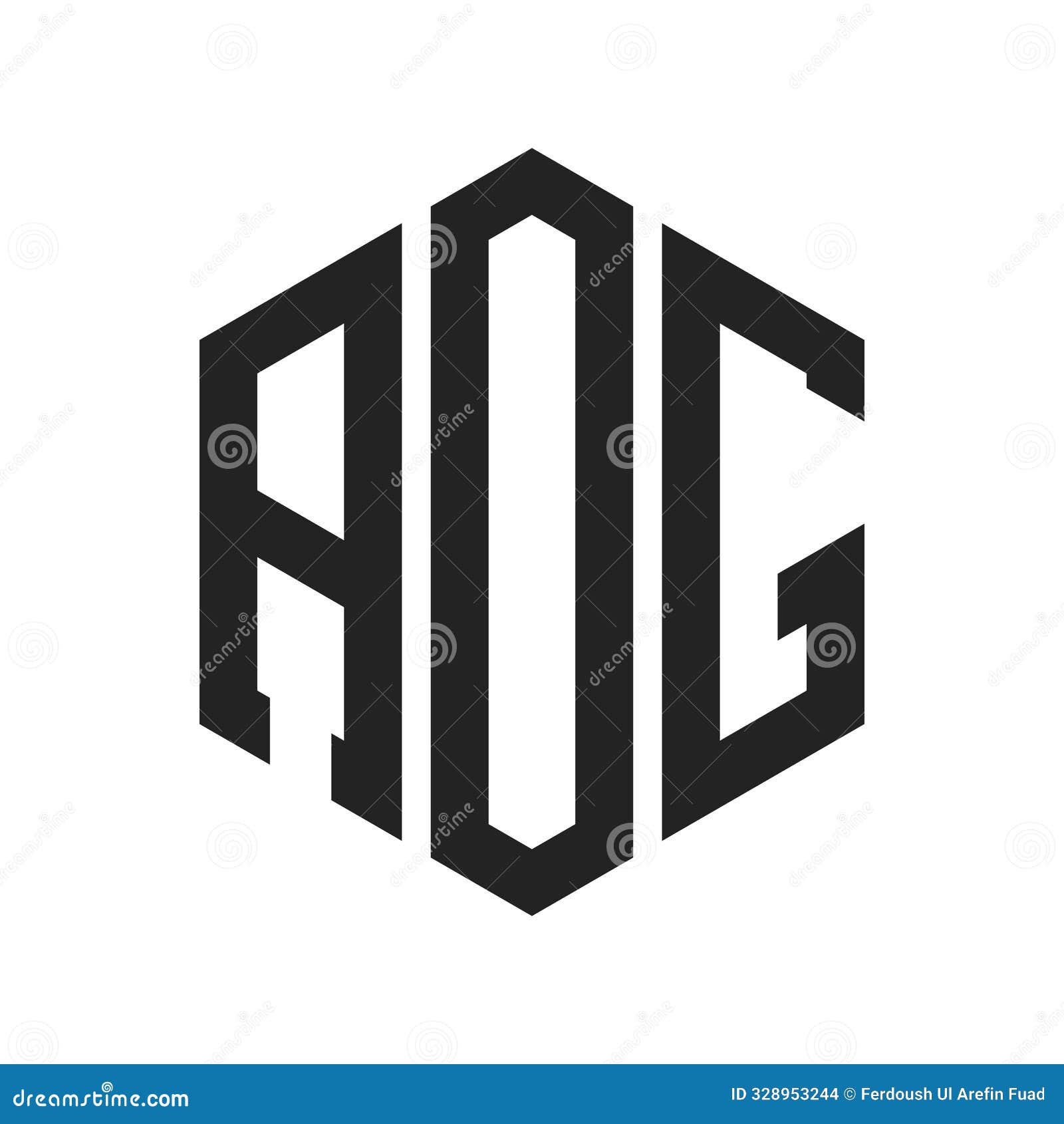 AOG Logo Design. Initial Letter AOG Monogram Logo Using Hexagon Shape ...