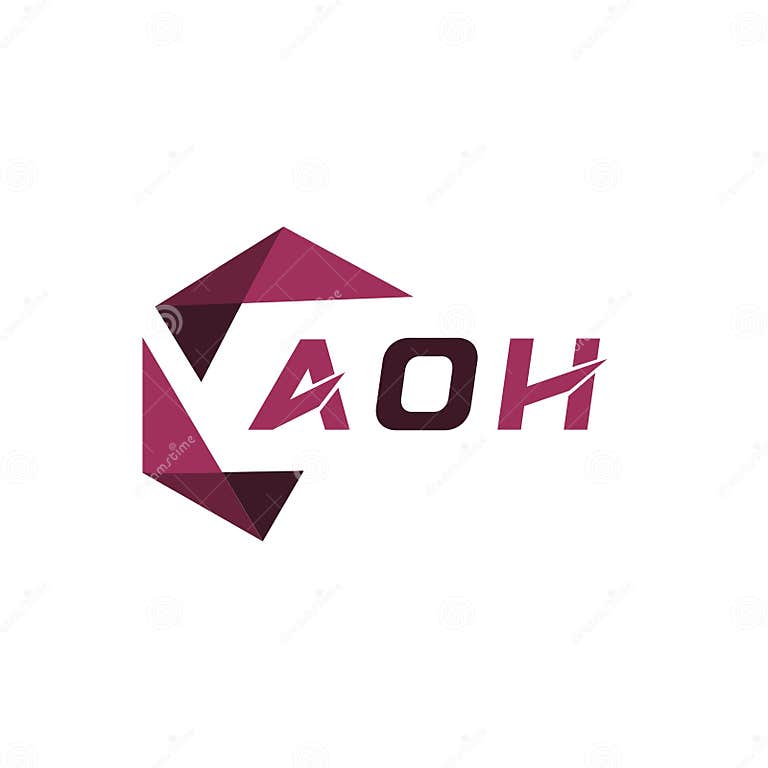 AOH Creative Minimalist Letter Logo. AOH Unique Vector Initials ...