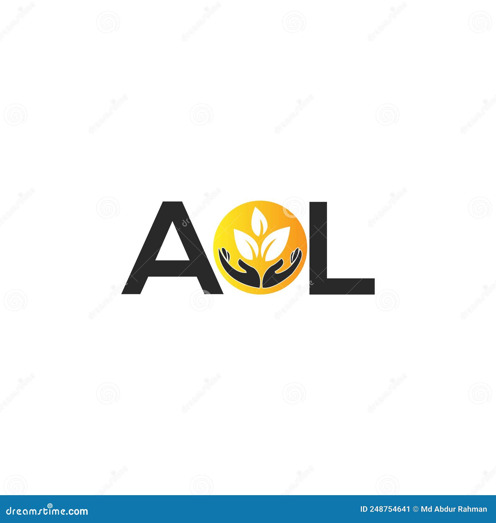 AOL Letter Logo Design on BLACK Background. AOL Creative Initials ...