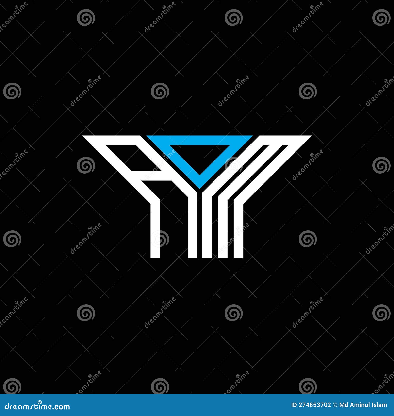 AOM Letter Logo Creative Design with Vector Graphic, AOM Stock Vector ...