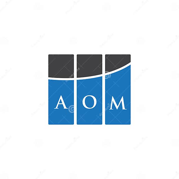 AOM Letter Logo Design on Black Background. AOM Creative Initials ...