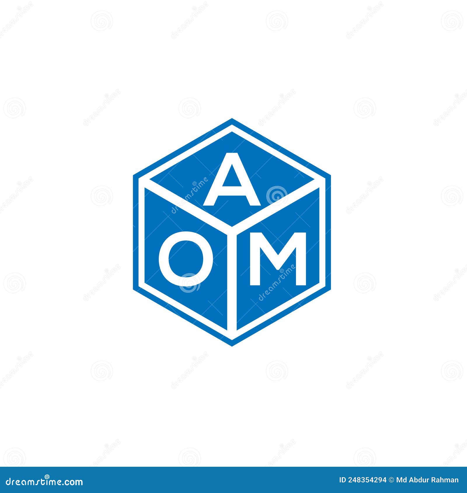 AOM Letter Logo Design on Black Background. AOM Creative Initials ...