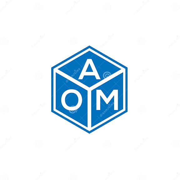 AOM Letter Logo Design on Black Background. AOM Creative Initials ...