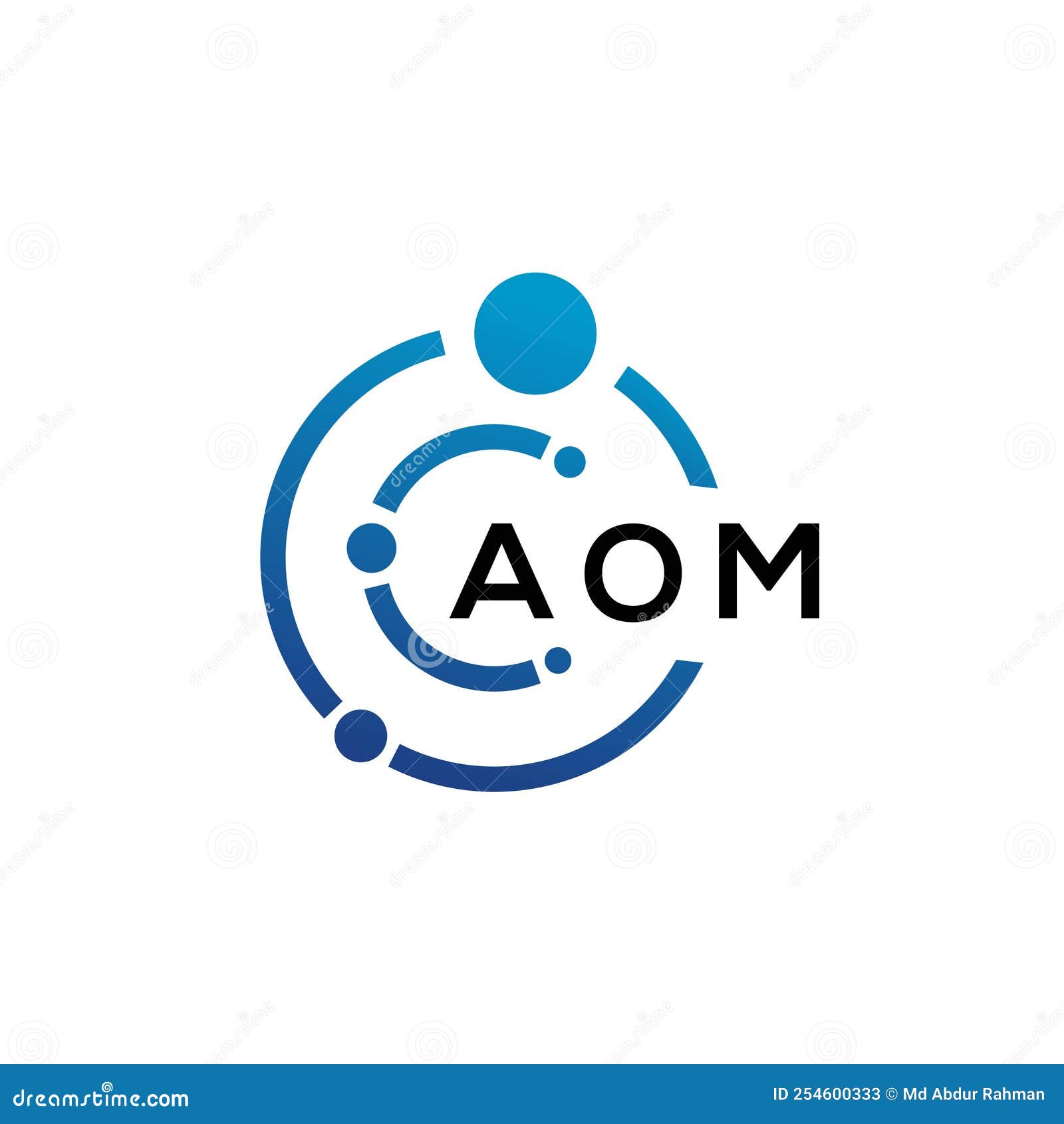AOM Letter Logo Design on Black Background. AOM Creative Initials ...