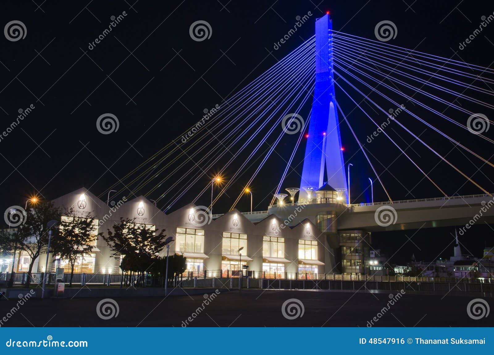 Aomori Bridge editorial photo. Image of light, prefecture - 48547916
