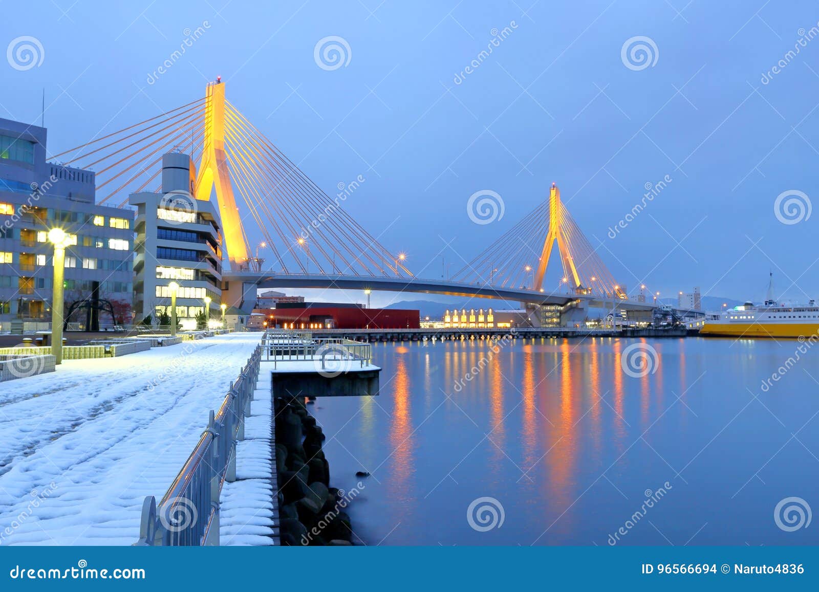 Aomori Bridge editorial stock image. Image of foreground - 96566694