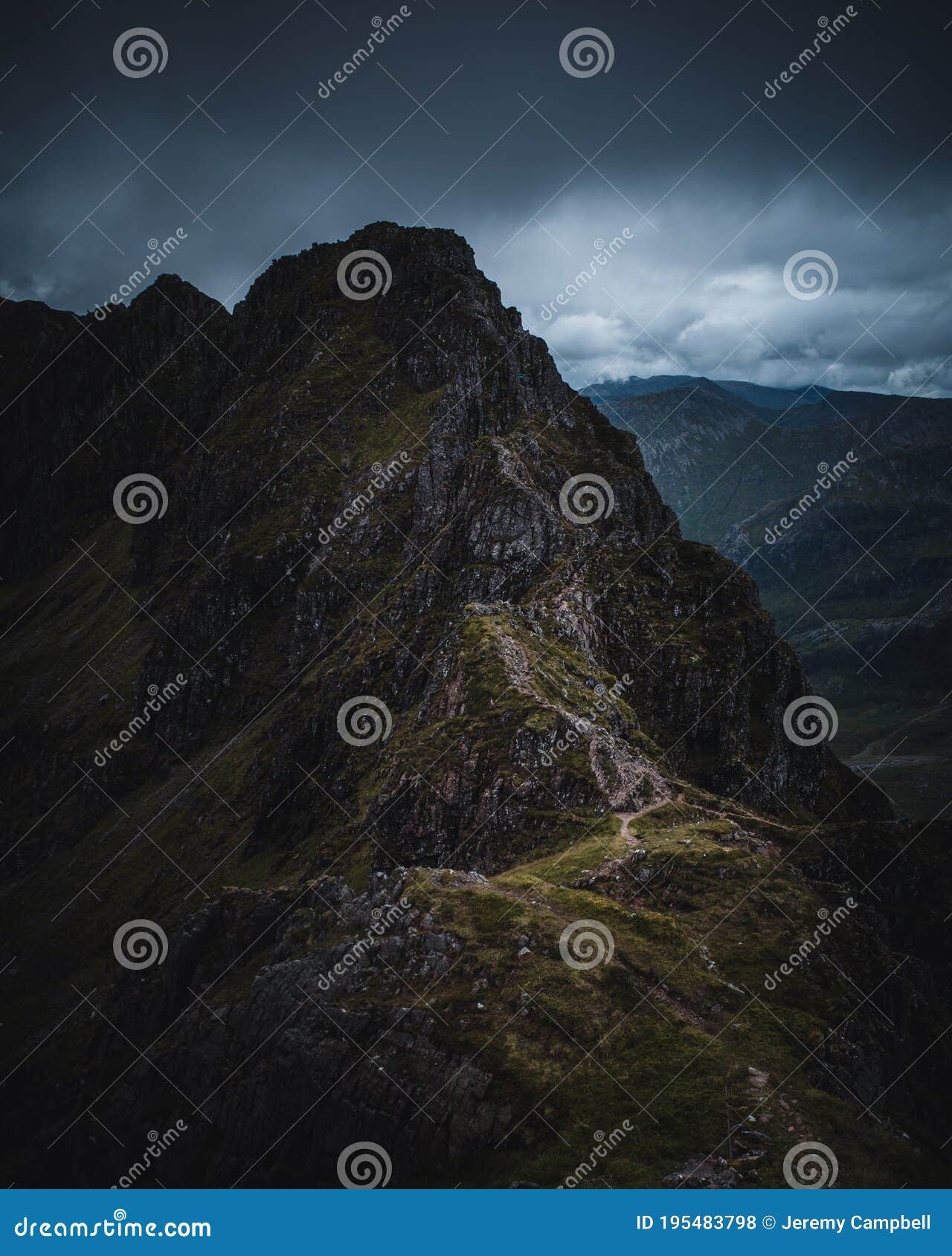Aonach Eagach Ridge Path, Glencoe Stock Photo - Image of lochaber ...