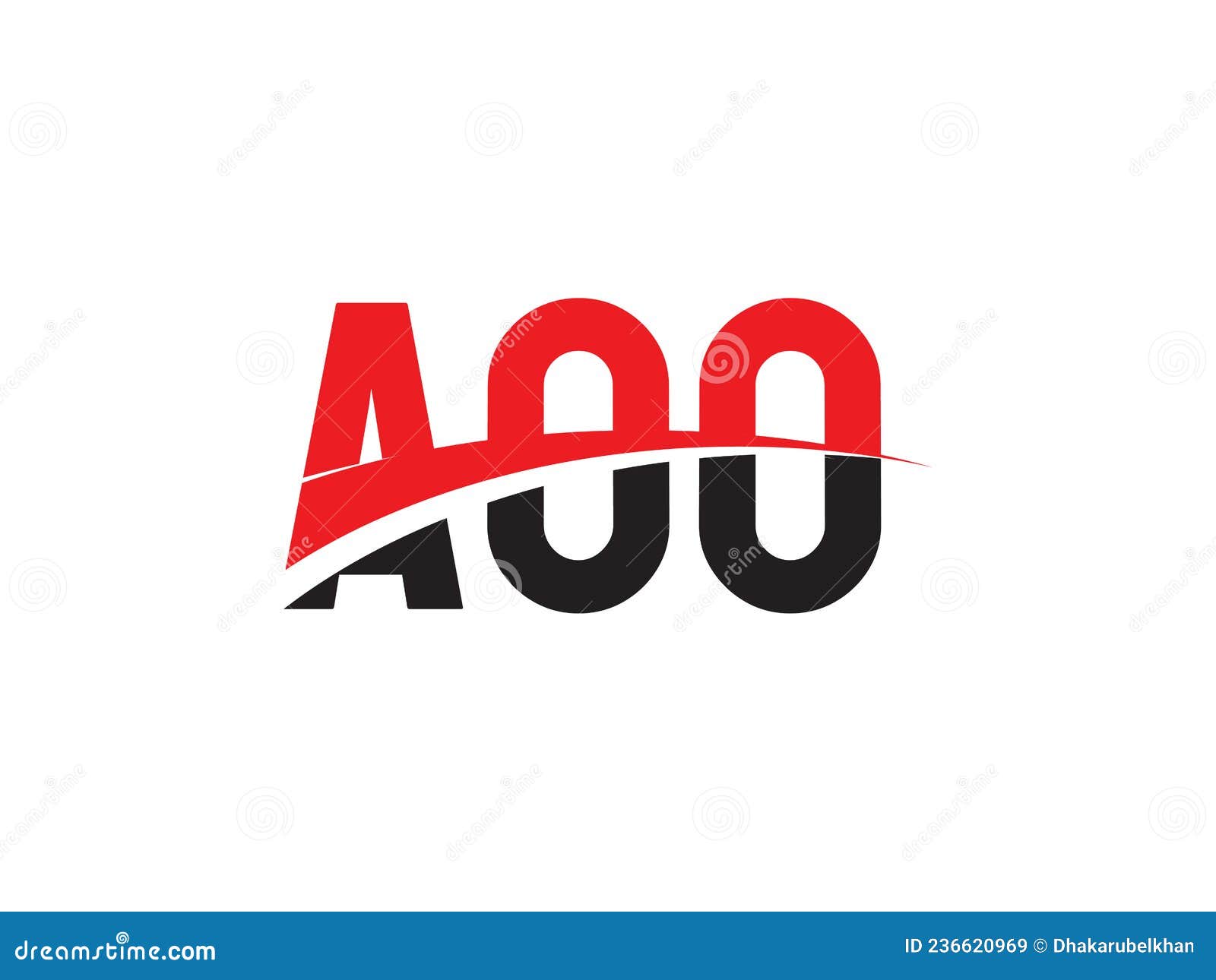 AOO Letter Initial Logo Design Vector Illustration Stock Vector ...